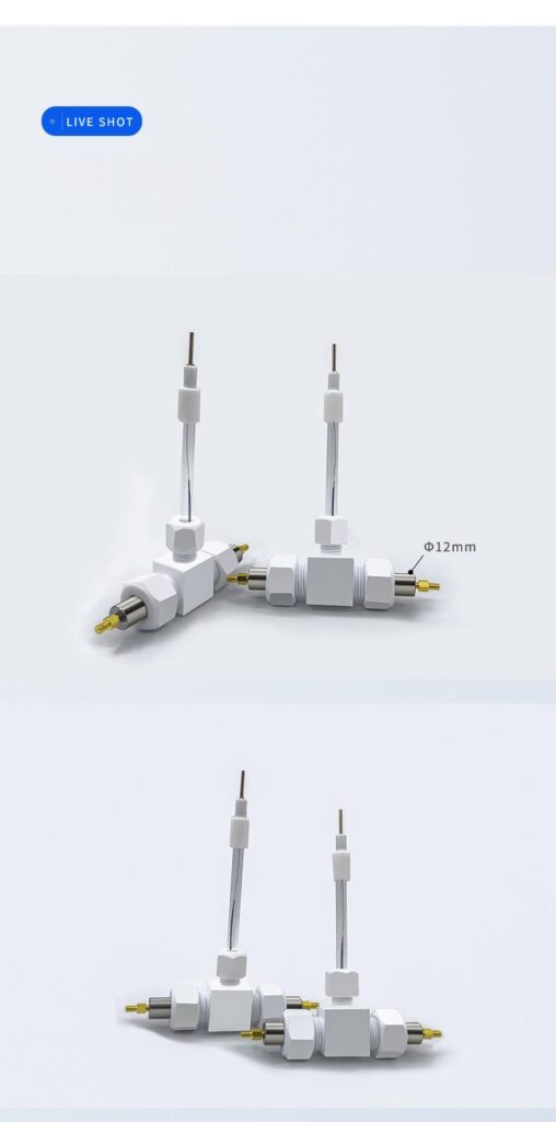 Swagelok Simulated battery mold / three-electrode setup / silver ...